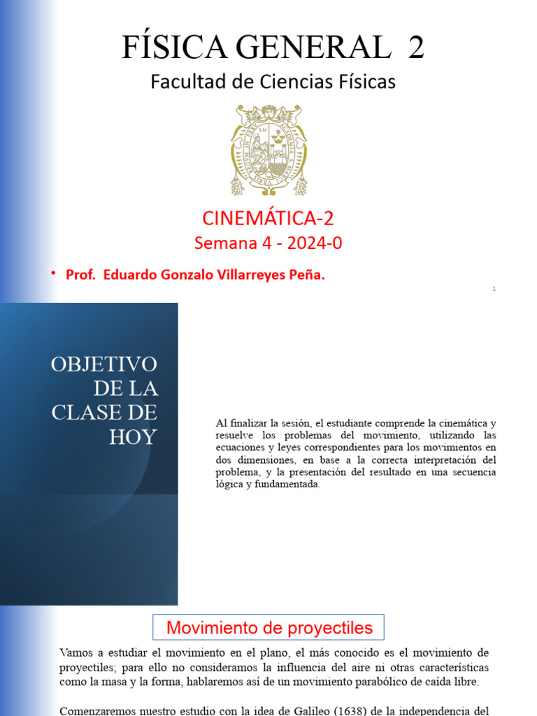 Sem4 Cinemática 2 | PDF | Aceleración | Velocidad