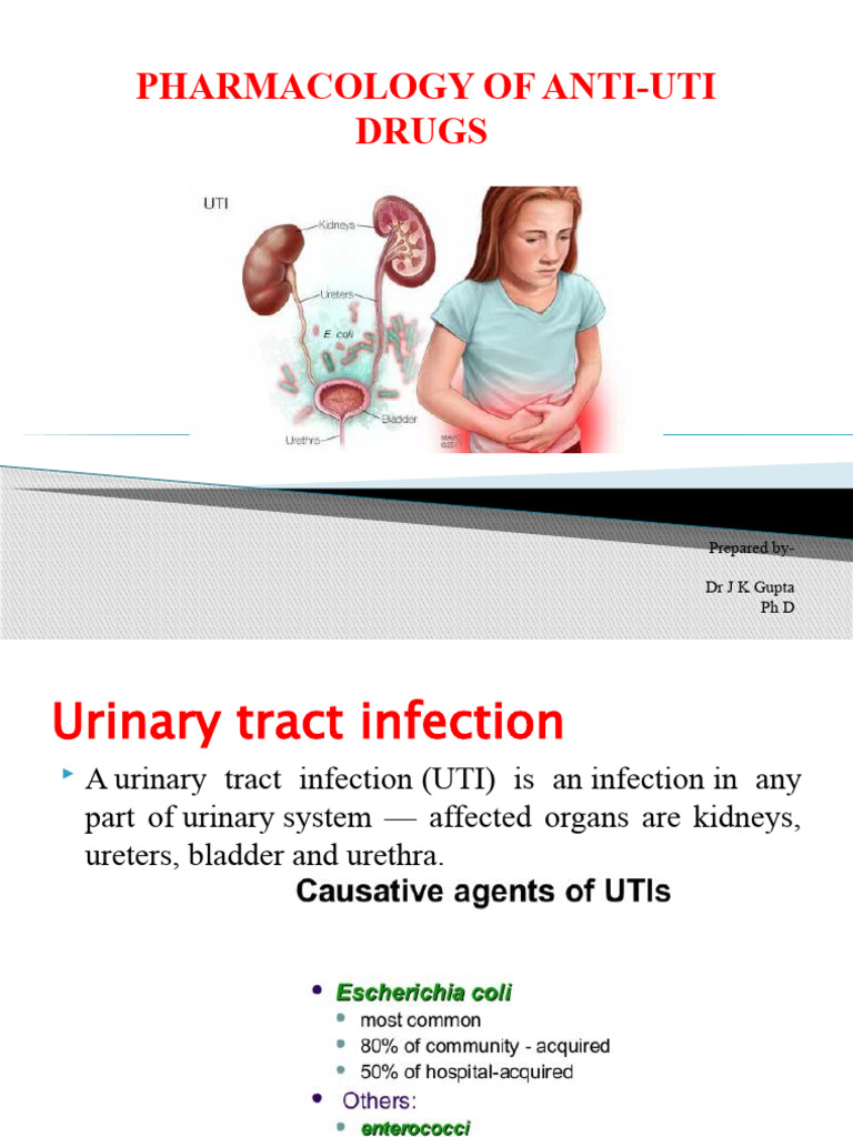 20 Pharmacology of anti-UTI Drugs | PDF | Urinary Tract Infection ...