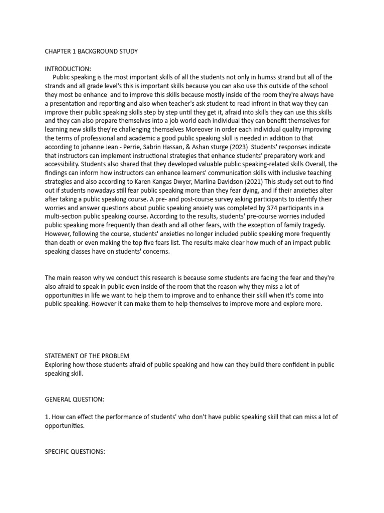 Research | PDF | Public Speaking | Education Theory