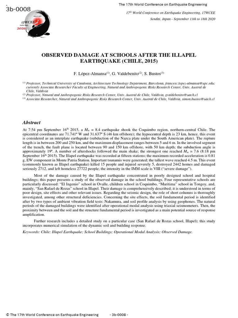 3b-0008 | PDF | Earthquakes | Earthquake Engineering