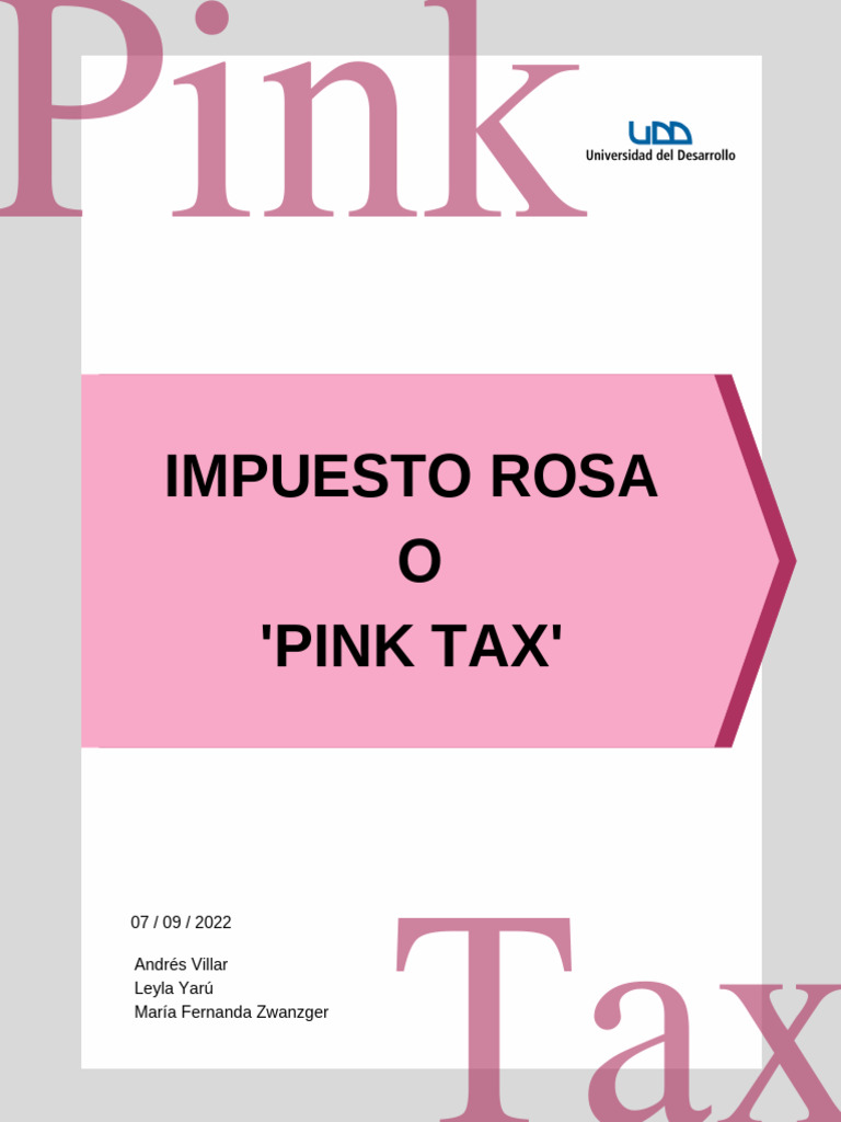 Pink Tax o Impuesto Rosa | PDF | Estudios de género | Igualdad de género