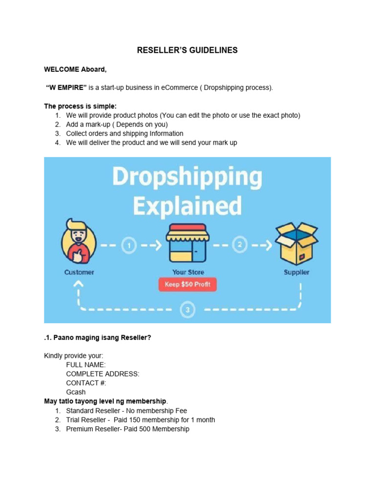 Reseller's Guidelines | PDF | Service Industries | Business