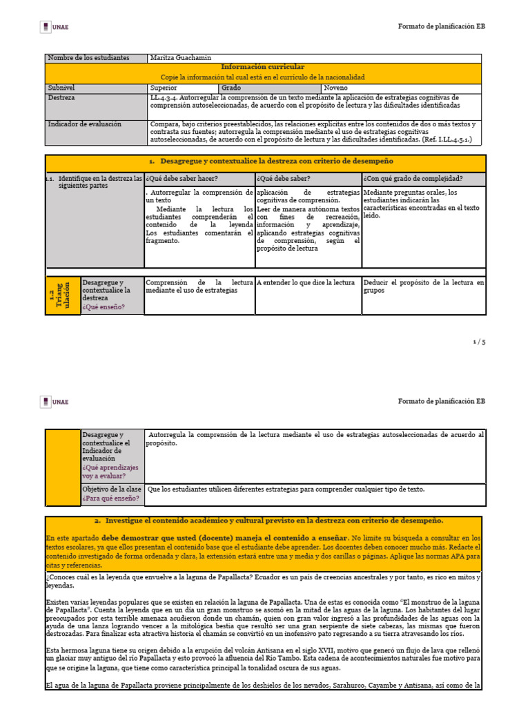 Planificacion Clase Demostrativa | PDF | Evaluación | Enseñando