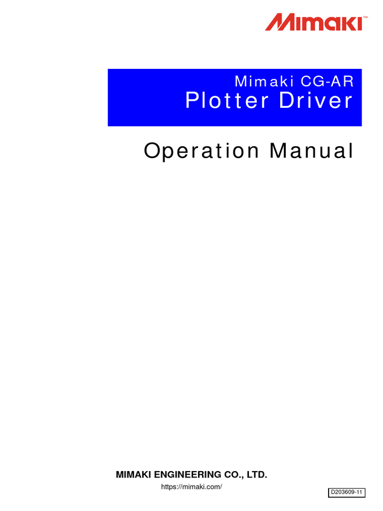D203609-11 CG-AR PlotterDriver e | PDF | Device Driver | Printer (Computing)