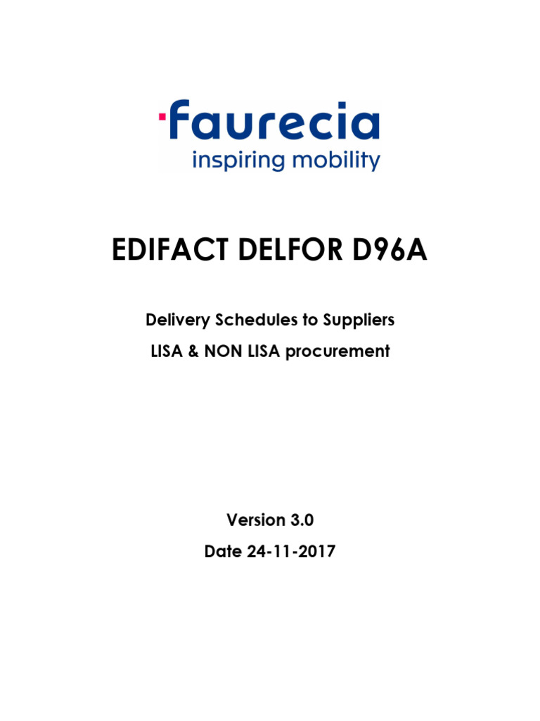 EDIFACT DELFOR D96A Guidelines | PDF | Electronic Data Interchange ...