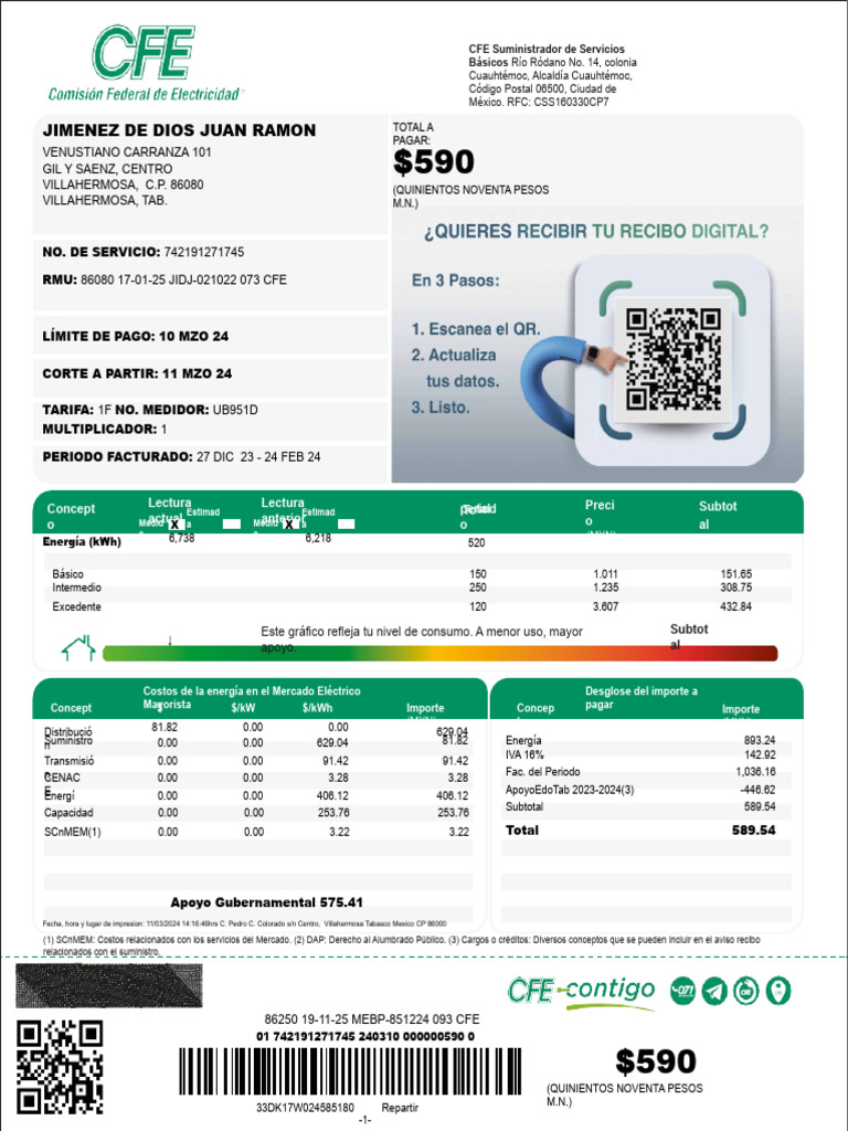 Cfe Power | PDF | Energia electrica