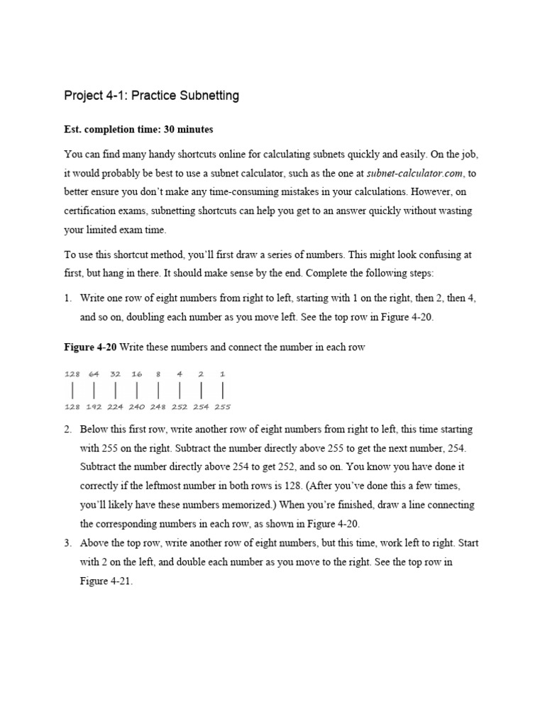 Subnetting Practice Guide and Shortcuts | PDF | Mobile Computers ...