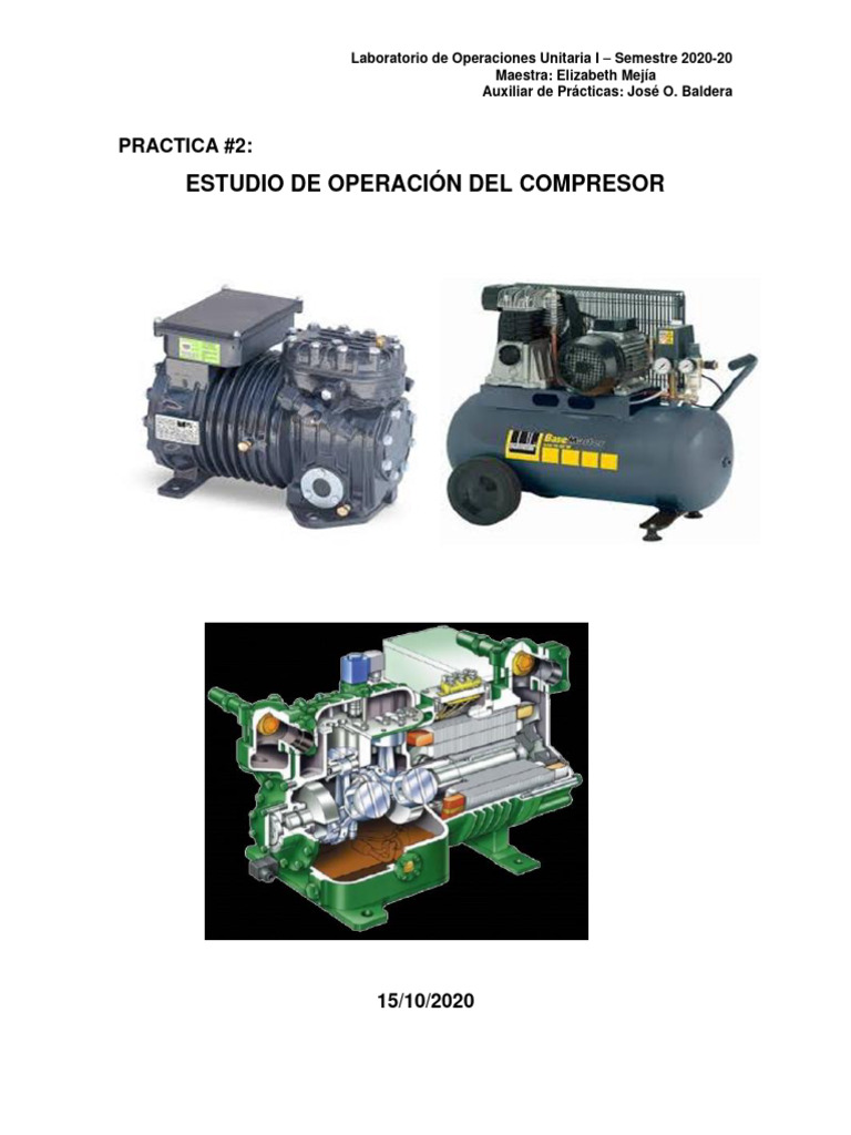 Práctica #2 Compresores | PDF | Presión | Ingeniería mecánica