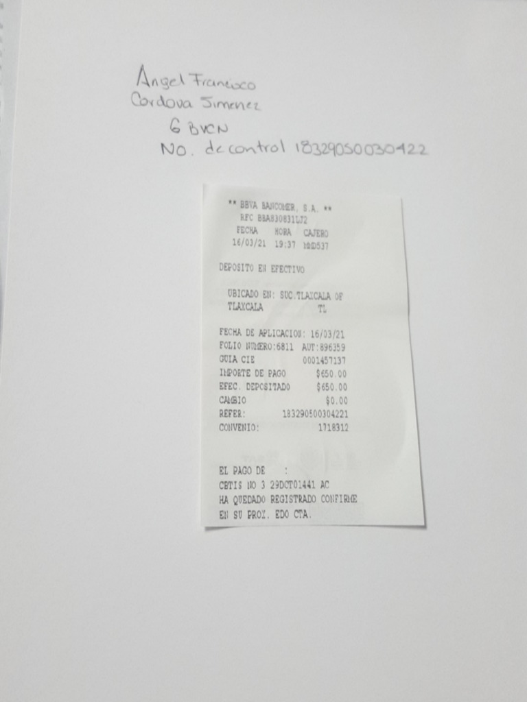 Angel Francisco Cordova Jimenez 6 BVCN | PDF