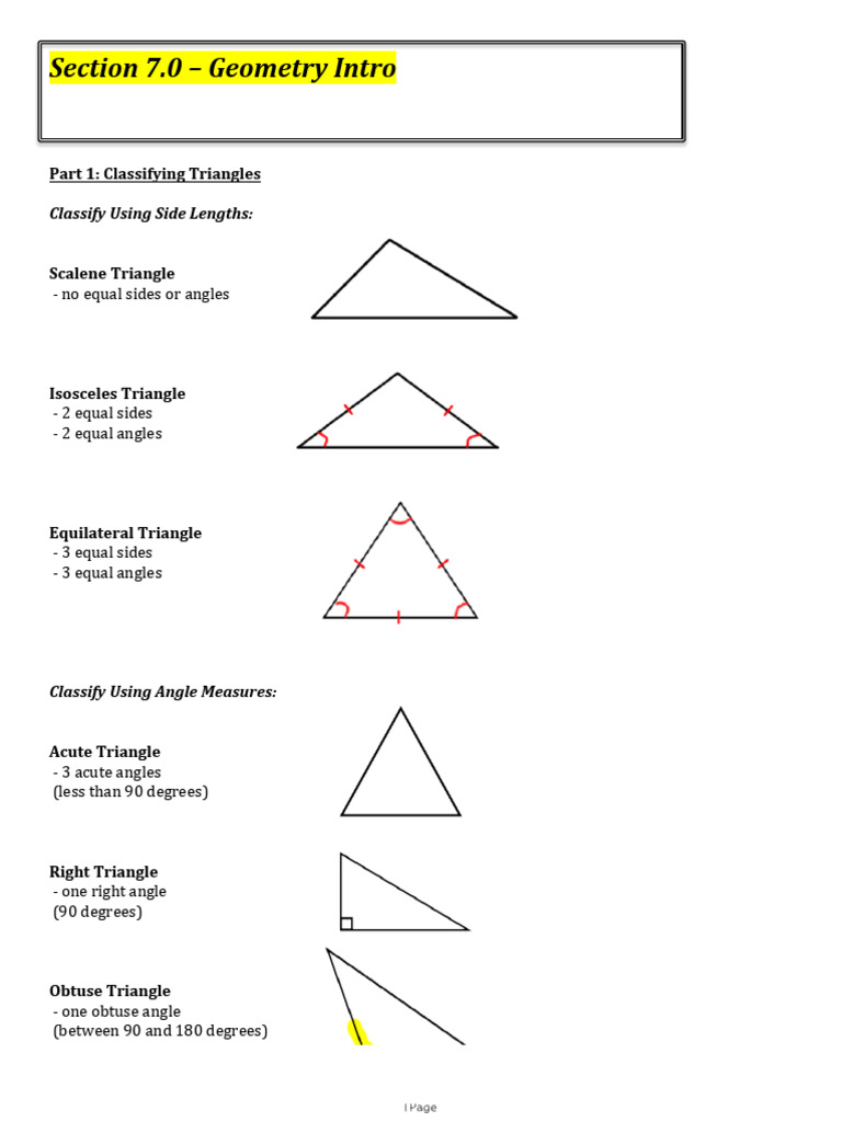 Geometry Concepts for 9th Grade | PDF | Triangle | Area