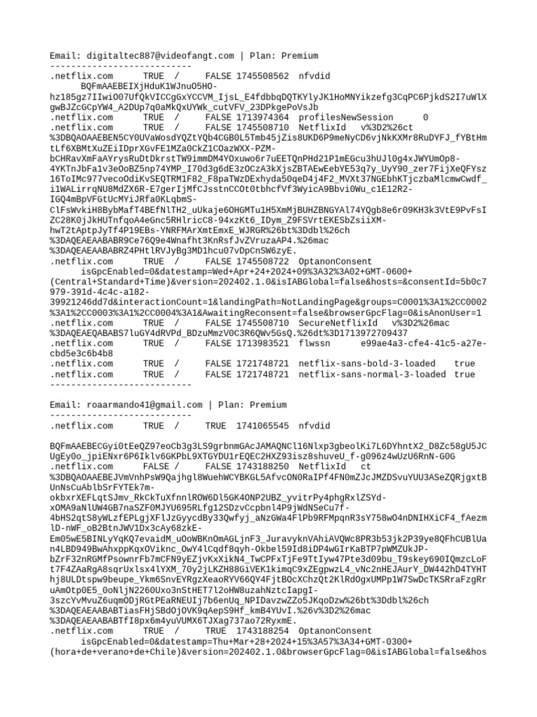 NETFLIX COOKIES | PDF