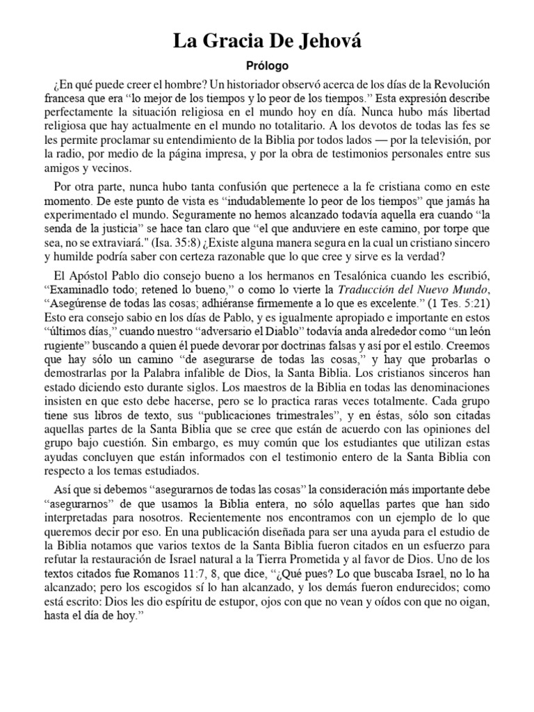 3 La Gracia de Jehová - Dawn Bible Students Association 3-1 | Descargar ...