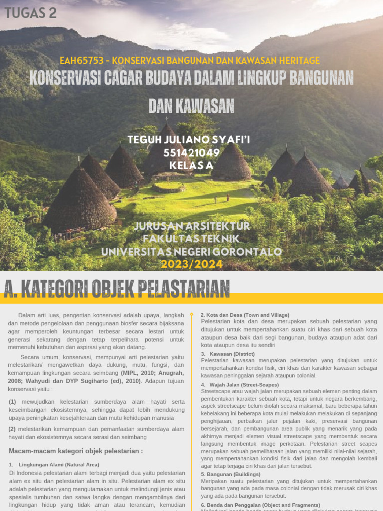 Konservasi Bangunan Kawasan Heritage Gorontalo | PDF