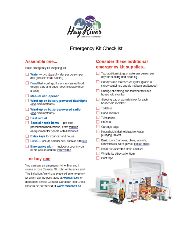Emergency Emergency Preparedness Checklist | PDF
