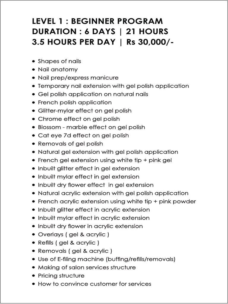 Level 1 Beginner Program - 2023 | PDF