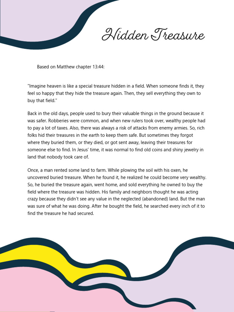 Hidden Treasure 0 Christ Object Lessons | PDF | Jesus | God