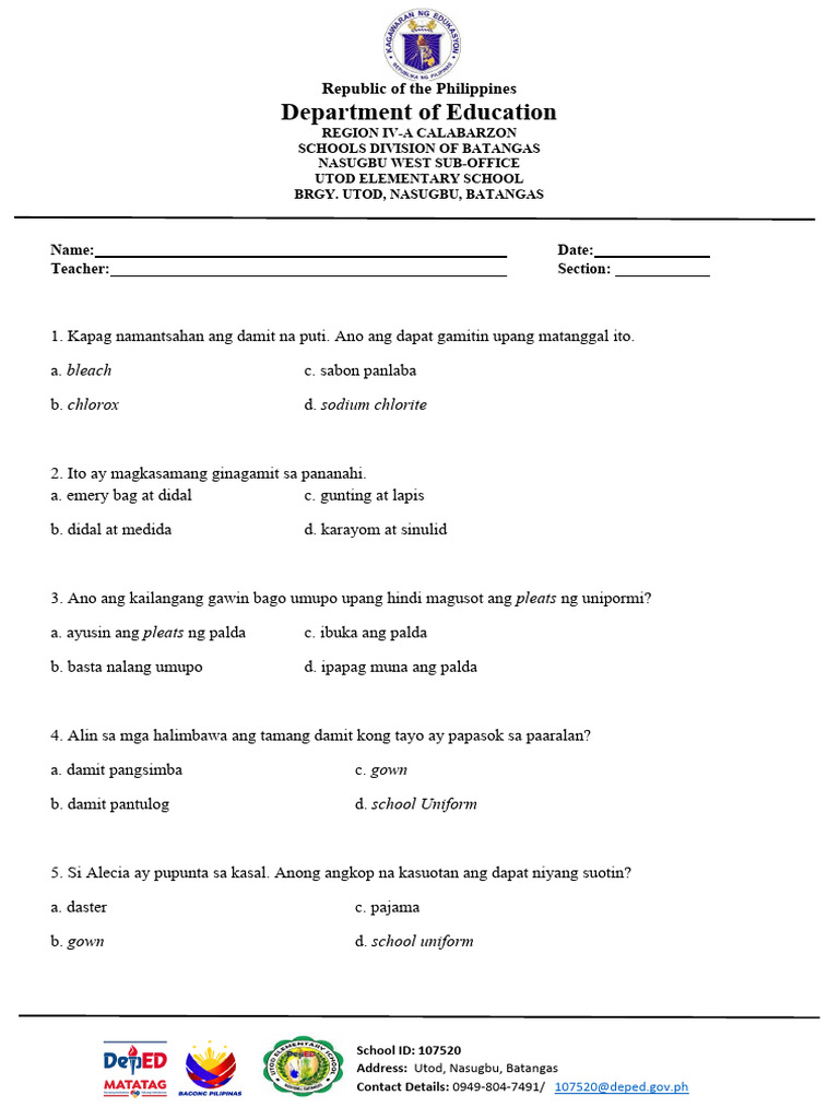 Epp Grade 4 He | PDF