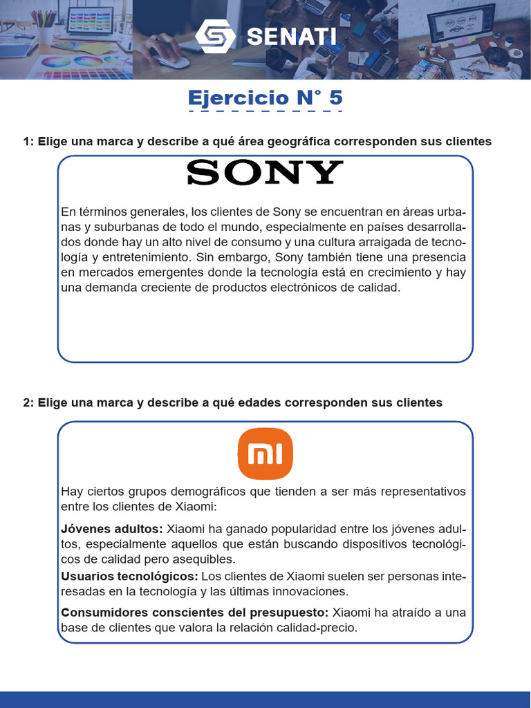 Ejercicio - 5 | PDF | Marca | Sony