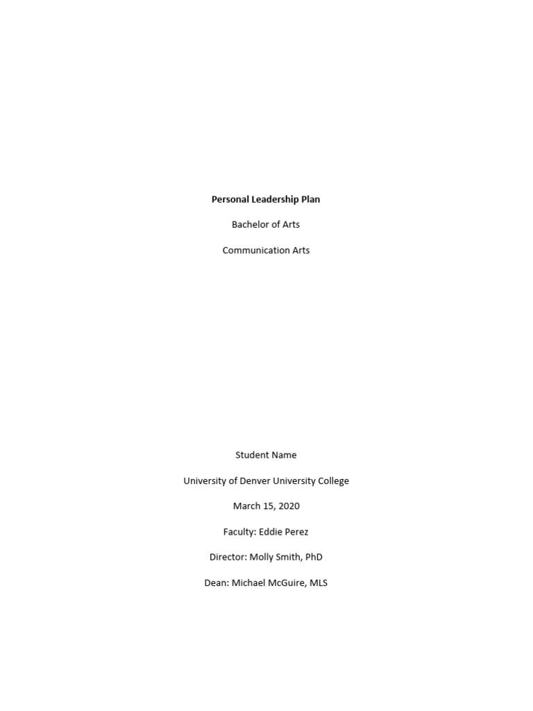 Personal Leadership Development Plan | PDF | Leadership | Empathy