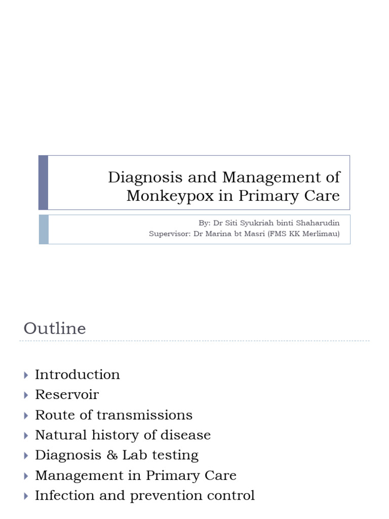 Diagnosis and Management of Monkeypox in Primary Care - PDF | PDF | Infection | Smallpox