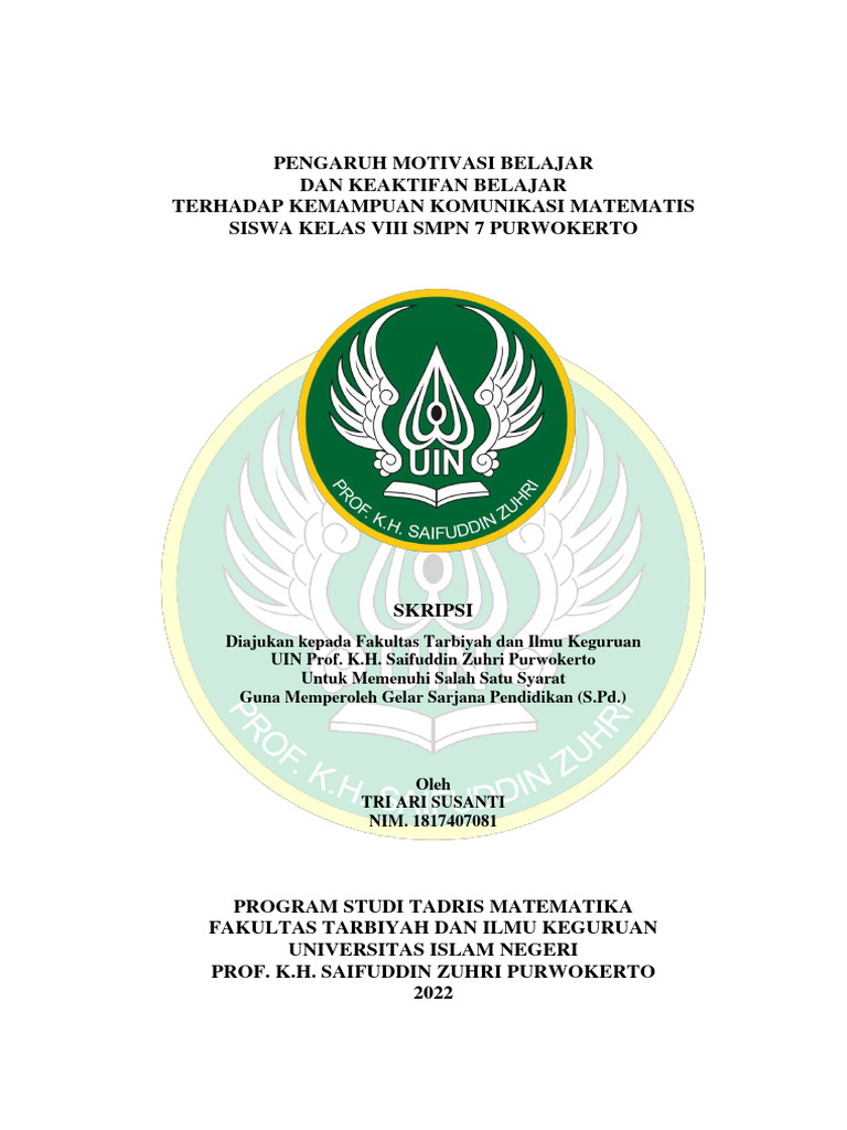 Tri Ari Susanti - Pengaruh Motivasi Belajar Dan Keaktifan Belajar ...