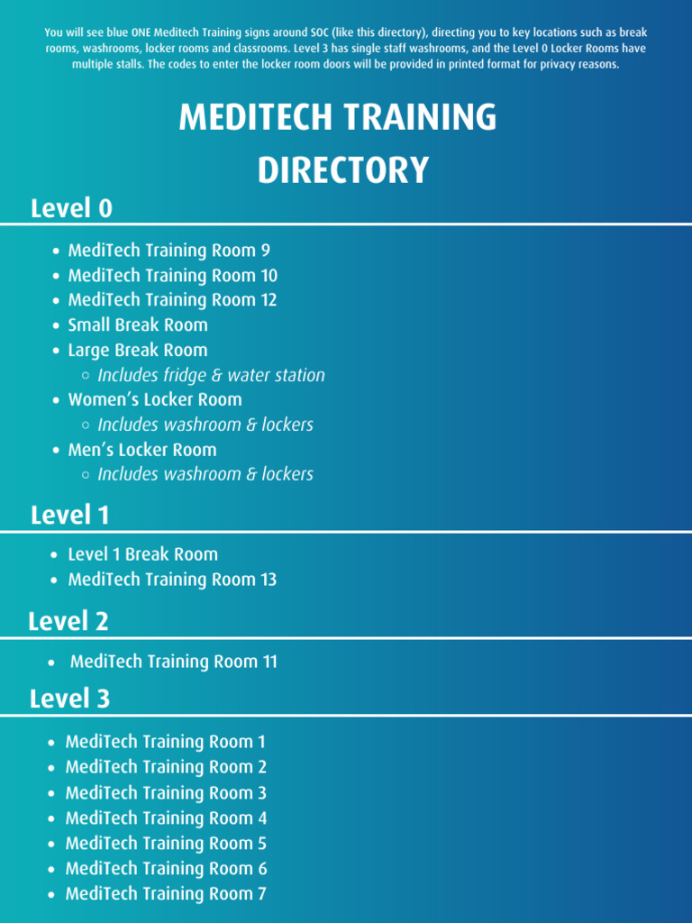 Parking & Wayfinding For Meditech Expanse Training | PDF | Business ...