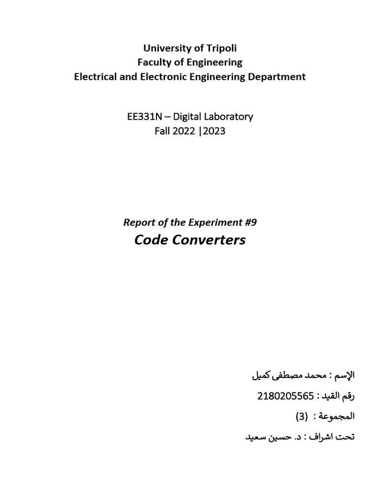 Code converters | PDF | Binary Coded Decimal | Logic Gate