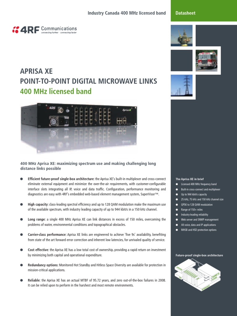 4rf Aprisaxe Ic 400mhz Datasheet Web | PDF | Telecommunication | Decibel