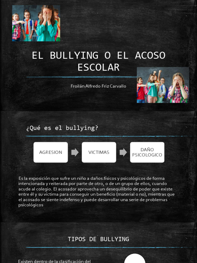 El Bullying o El Acoso Escolar | PDF | Ciencias del comportamiento ...