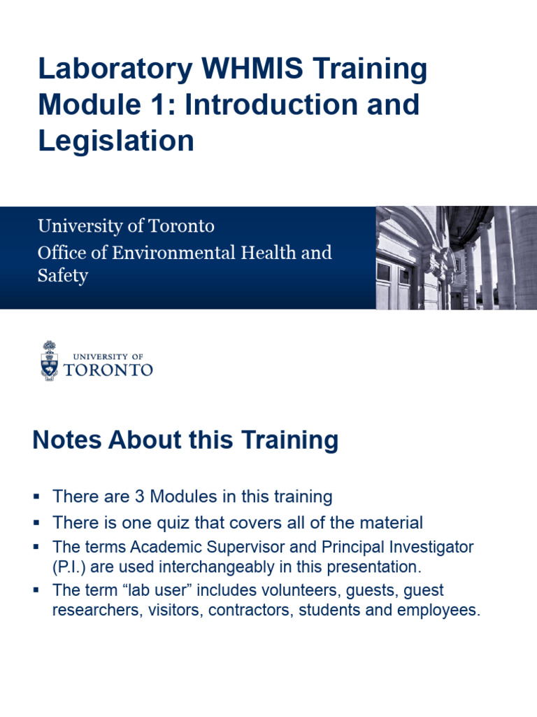 Laboratory WHMIS Module 1 | PDF | Occupational Safety And Health ...