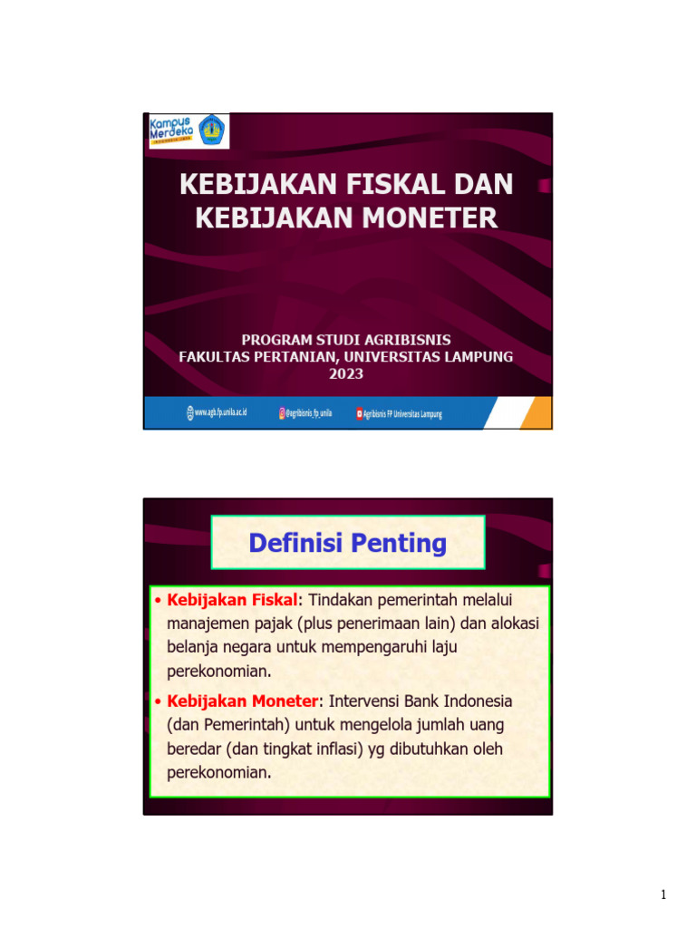 Kebijakan Fiskal & Moneter 2023 | PDF | Pengelolaan Keuangan & Uang