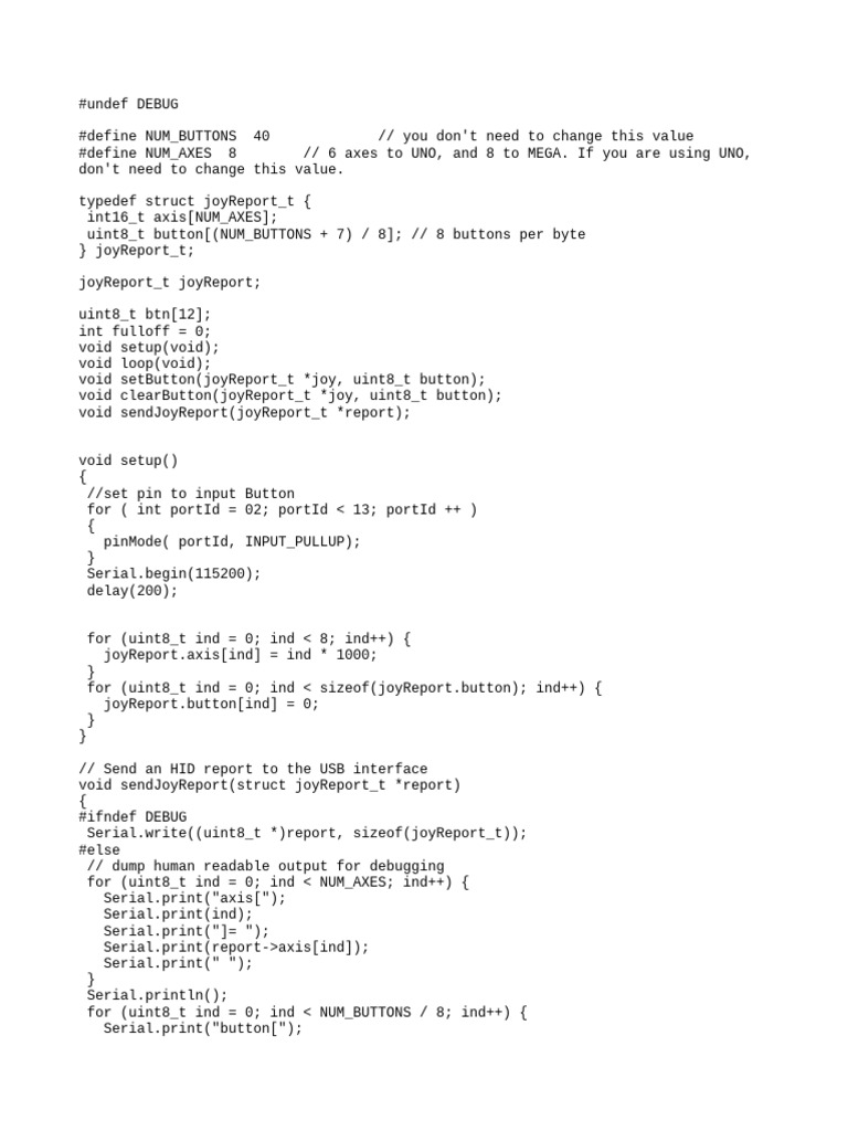 Yoke Arduino Code | PDF | Computer Programming | Computing