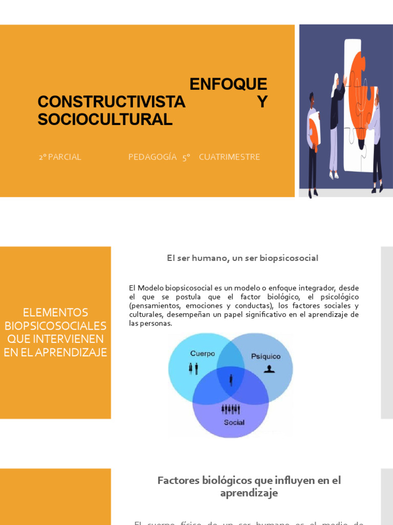 Enfoque Constructivista y Sociocultural | PDF | Aprendizaje | Sicología