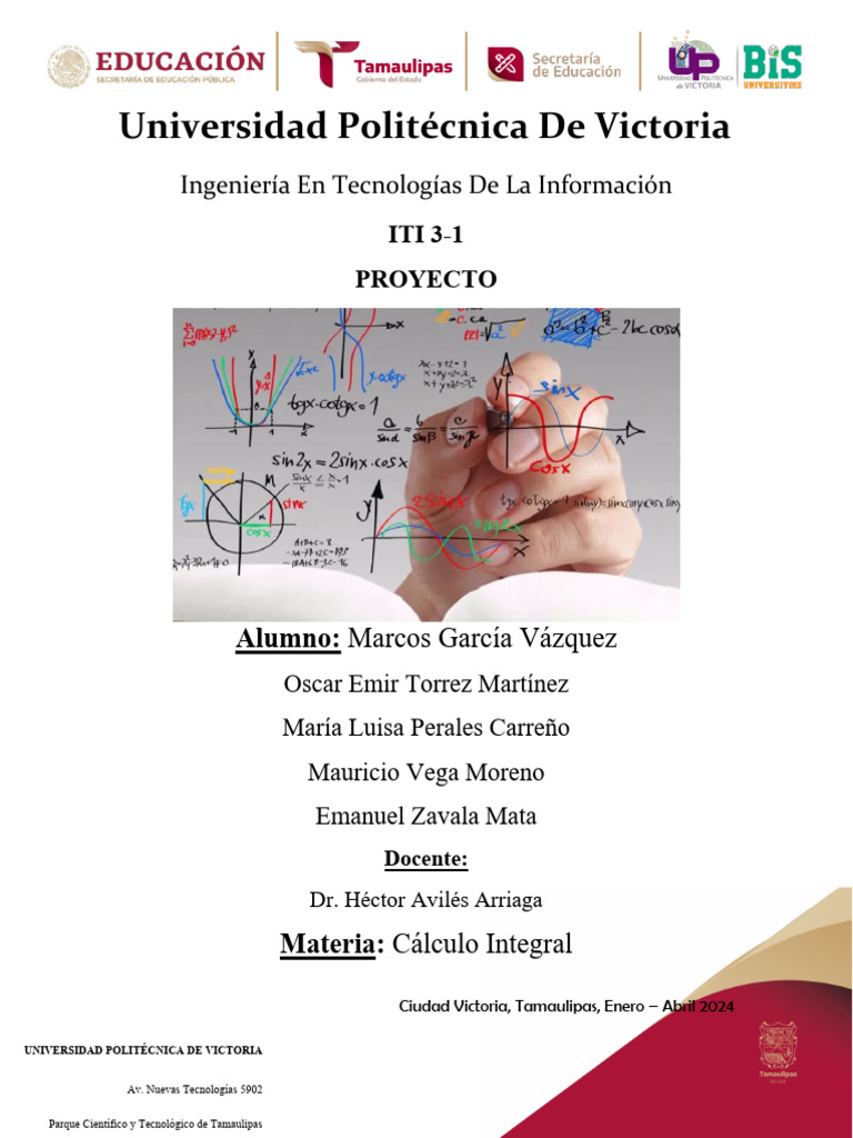 U1 Proyecto.-Ejercicio | PDF | Integral | Objetos matemáticos