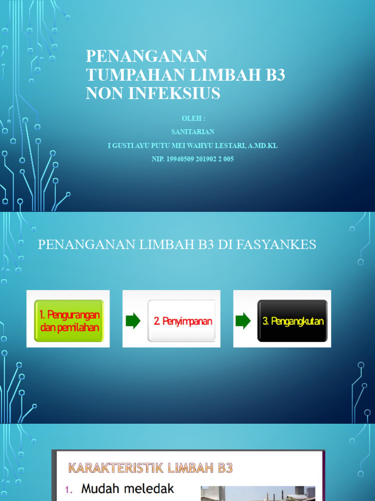 Penanganan Tumpahan Limbah B3 Non Infeksius | PDF