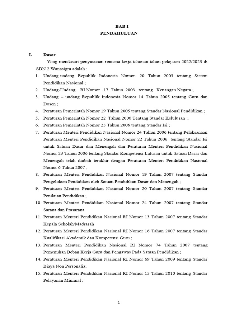 Program Kerja Tahunan 2022 | PDF