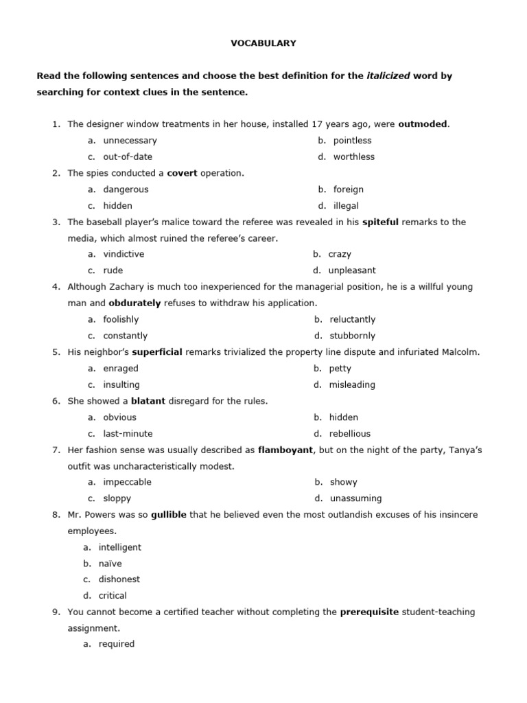 501 Reading Comprehension Exercises | PDF