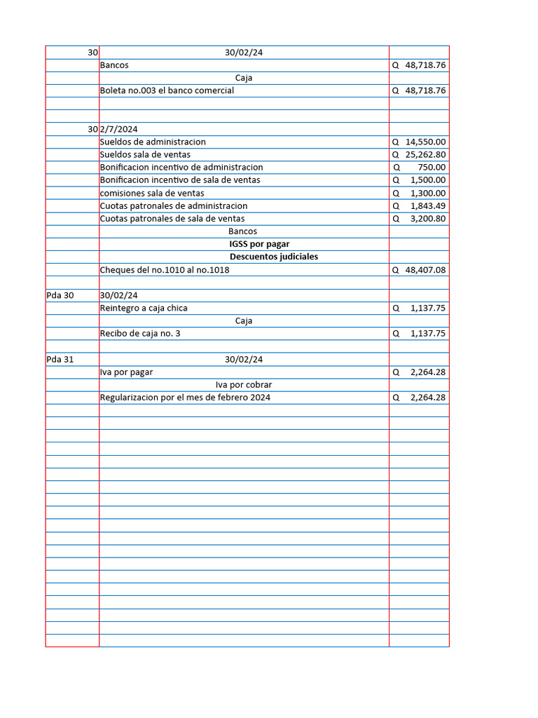 Partidas | PDF | Dinero | Pagos