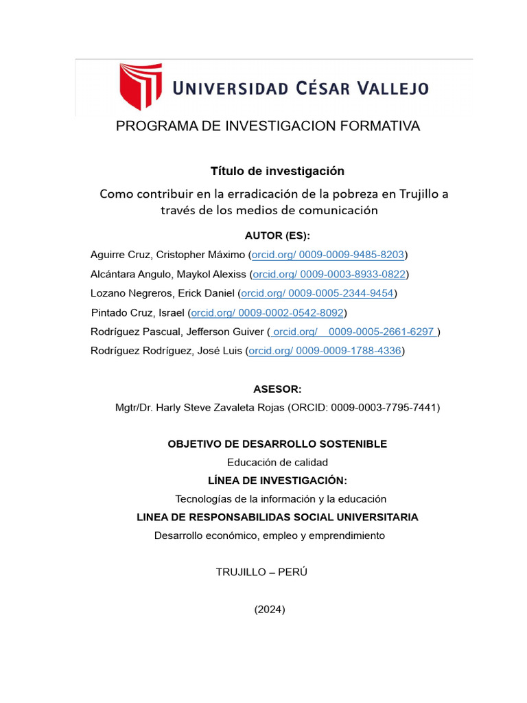 Cultura y Sociedad Caratula e introduccion | PDF | Pobreza | Pobreza e indigencia