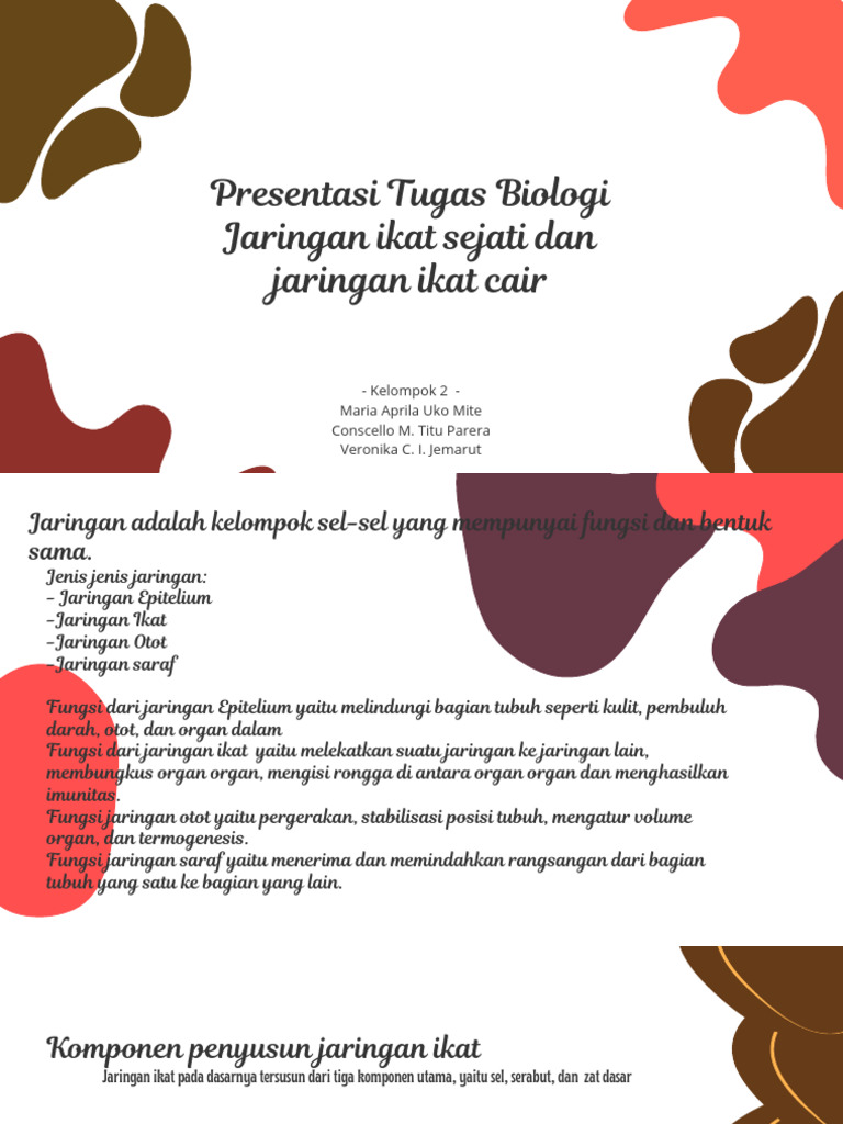 Jaringan Ikat: Sejati & Cair | PDF | Kesehatan Holistik | Sains ...