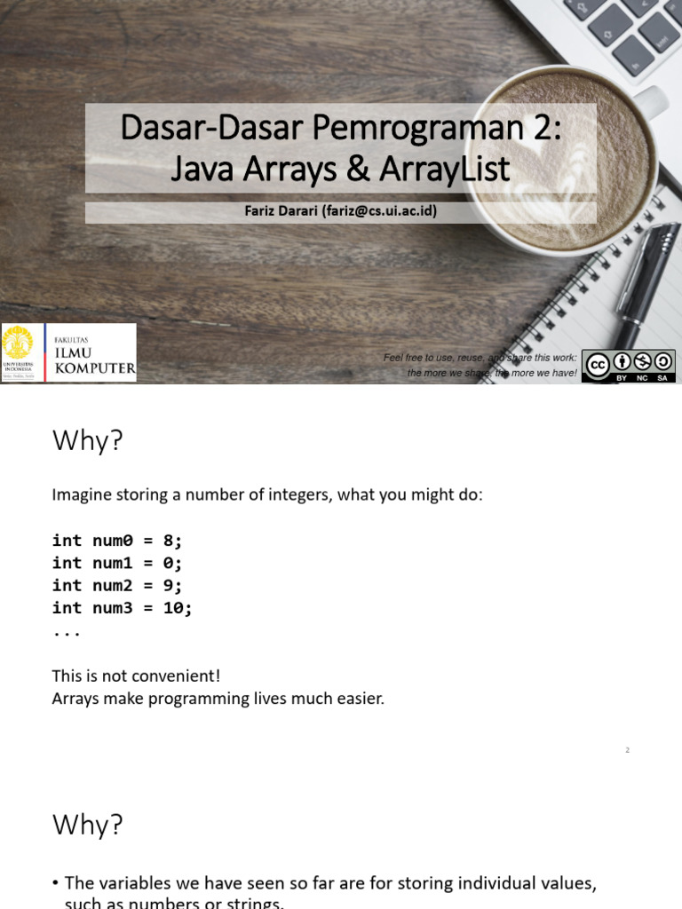 03 Fop2 Arrays Rev1 Pdf Boolean Data Type Data Type