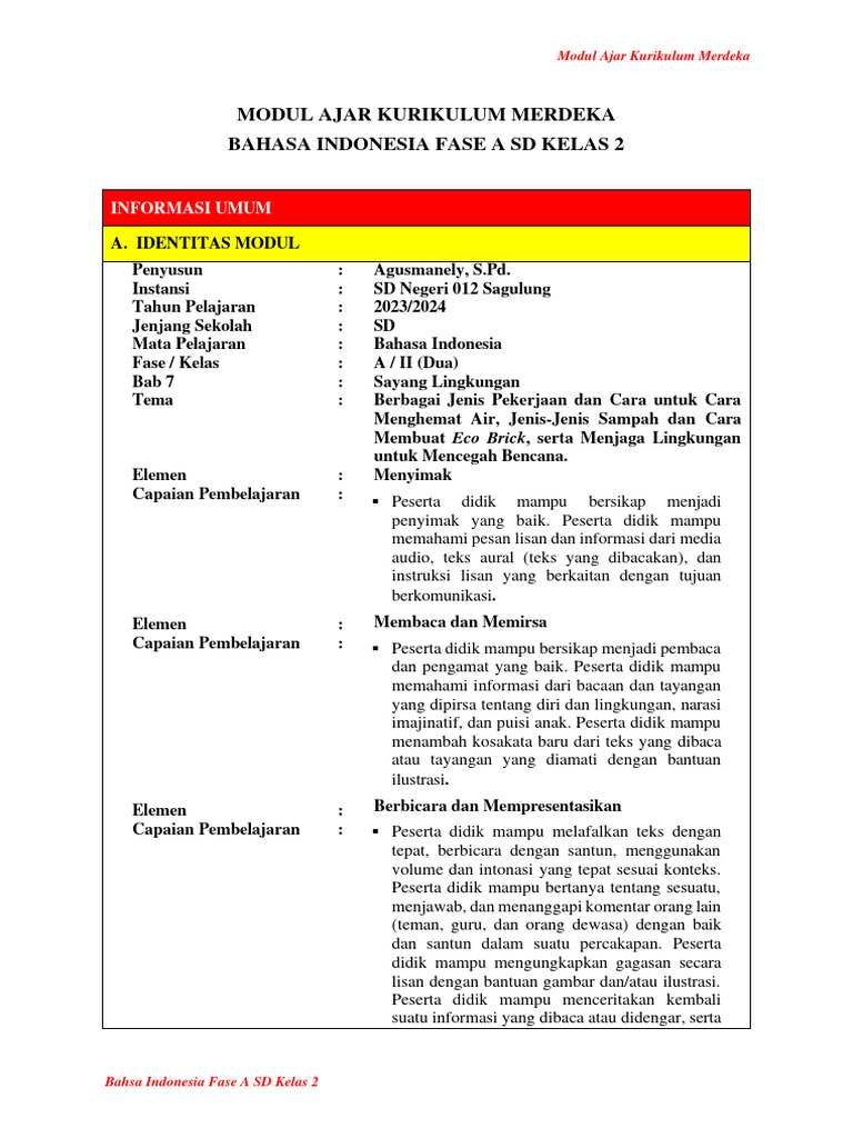 Modul Ajar Fix | PDF