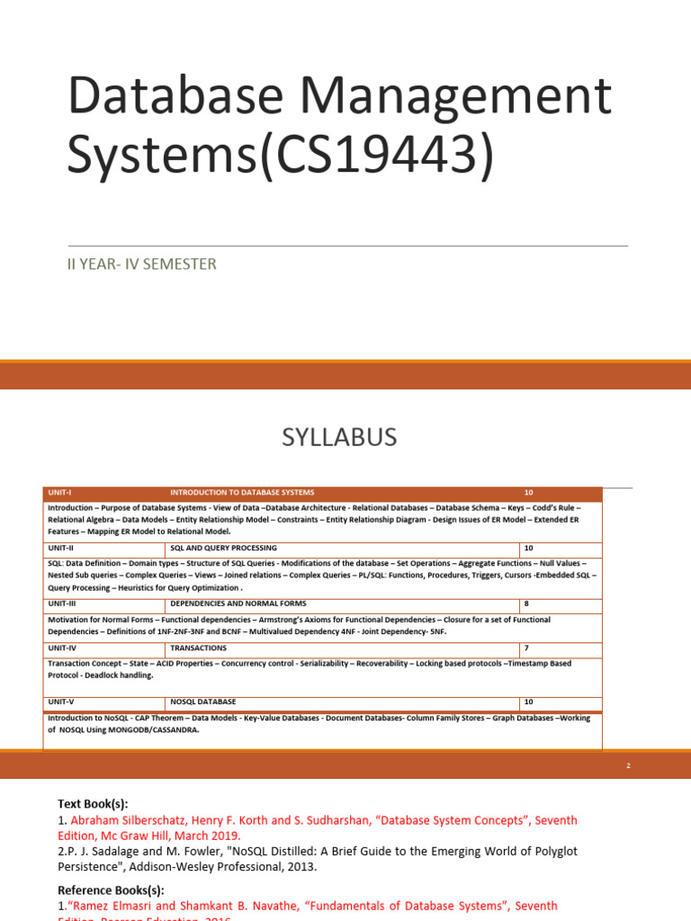 Unit 1 | Download Free PDF | Databases | Relational Database