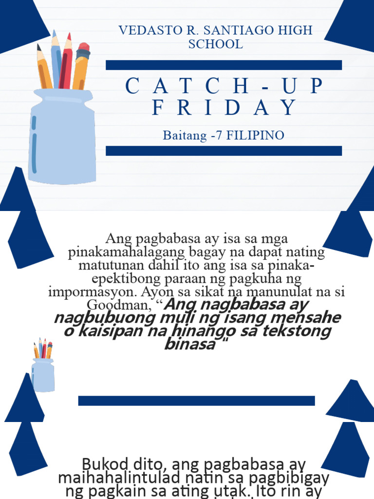 Catch Up FridayAktibiti 3 | PDF