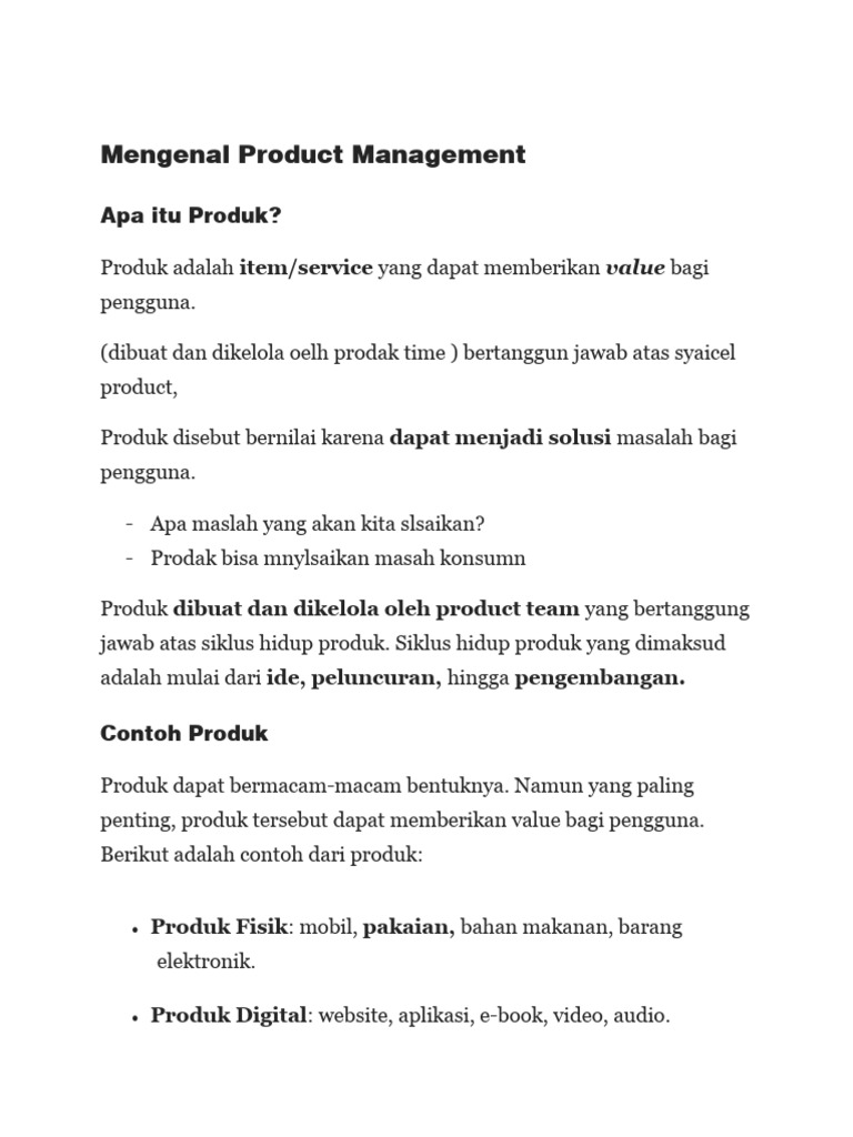 1 Mengenal Product Management | PDF