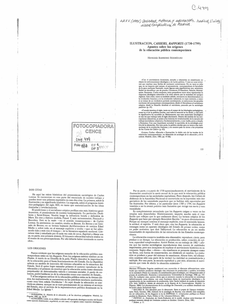 B Rodriguez. Ilustracion Cahiers Rapports | PDF