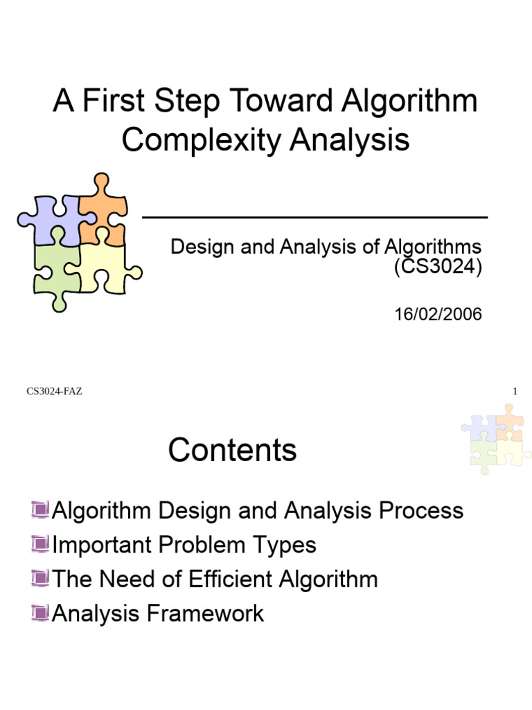 02 Faz A First Step Toward Algorithm Complexity Analysis Pdf Algorithms Computational