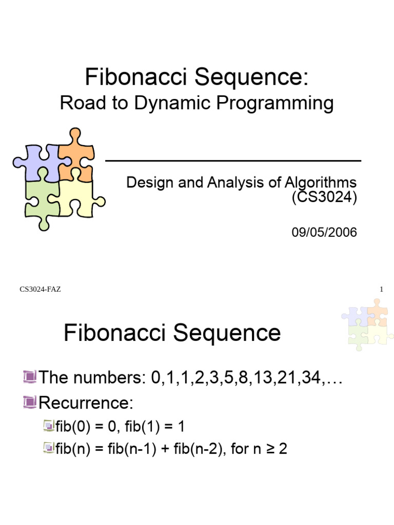 23a-FAZ-Fibonacci Sequence - Road To Dynamic Programming | PDF | Dynamic Programming ...