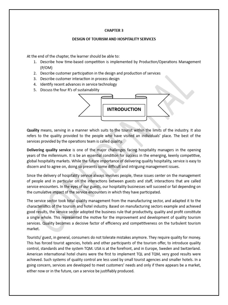 CHAPTER 3 - Design of Tourism and Hospitality Services | PDF | Tourism ... CHAPTER 3 - Design of Tourism and Hospitality Services | PDF | Tourism ...