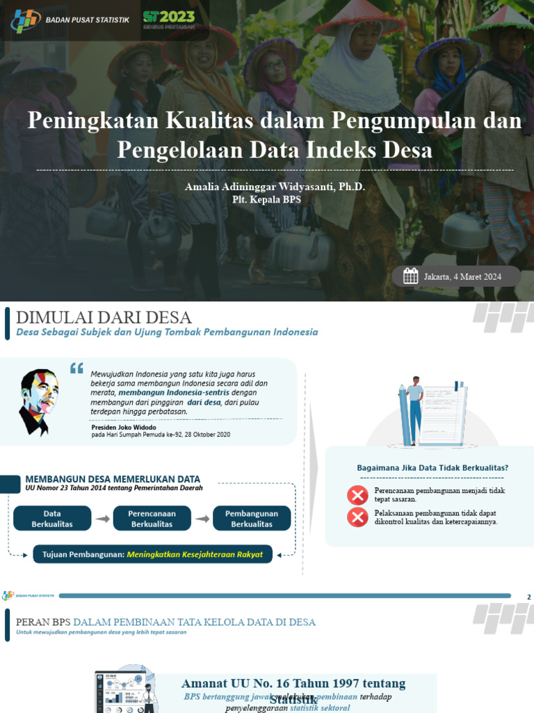 BPS - Peluncuran Indeks Desa | PDF